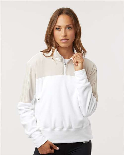 Adidas A601 Women's Fleece Quarter-Zip Pullover – Shirts In Bulk